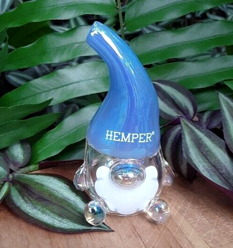 Hemper Gnome Glass Pipe 3.75" Elf Iridescent Metallic Tobacco Smoking Bowl Gift | eBay