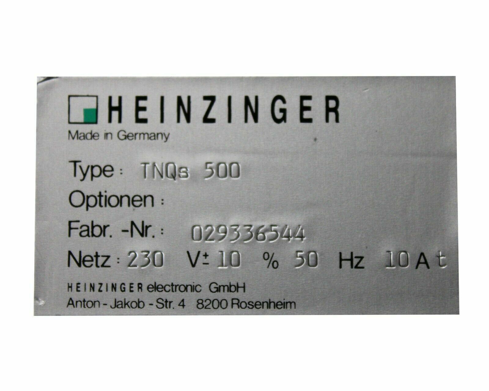 Heinzinger TNQ'S 500 Potencia Suministro Asml Pas 2500/5000 4022.430. ...