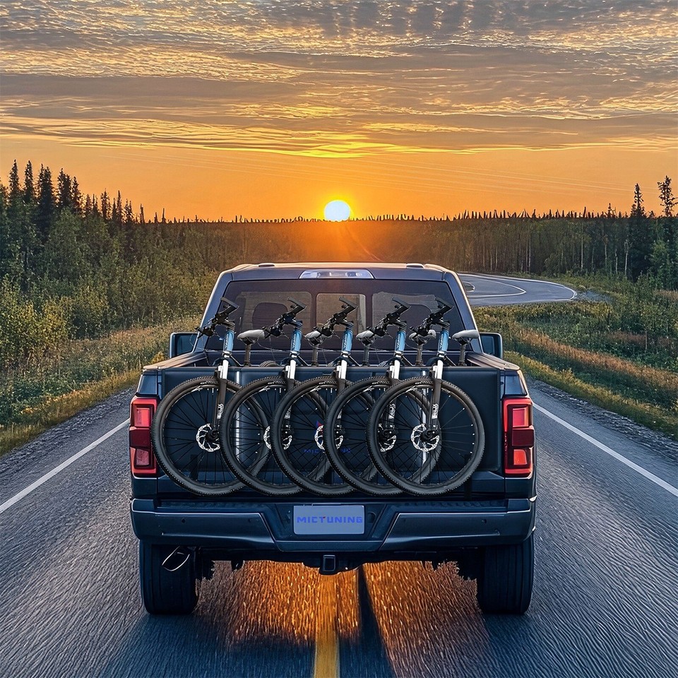 Tailgate Pad Bike Rack for 5-Bikes Pickup Truck Bed Tailgate Pad ...
