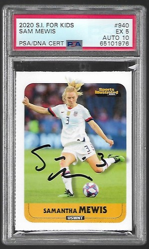 PSA 2020 SI Kids SAMANTHA MEWIS Rookie/Autograph Card, Women Soccer ...