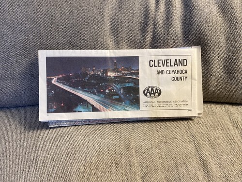 1981 AAA Cleveland Cuyahoga County Ohio City Street Travel Road Map | eBay