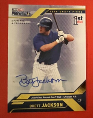 Brett Jackson 2009 Tristar Prospects 1ST CARD GOLD FOIL AUTO Rookie 32/ ...