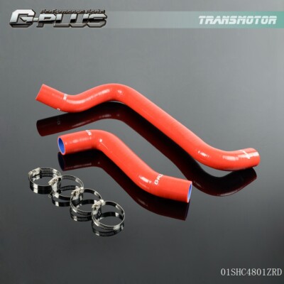 Silicone Radiator Hose Pipe Clamps Red Fit For 01-05 Dodge Neon SRT-4 ...