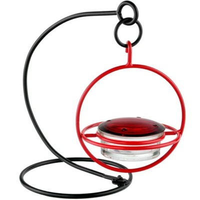 COURONNE HUMMINGBIRD FEEDER STAND -- BLACK METAL EASY HOOK TABLE TOP ...