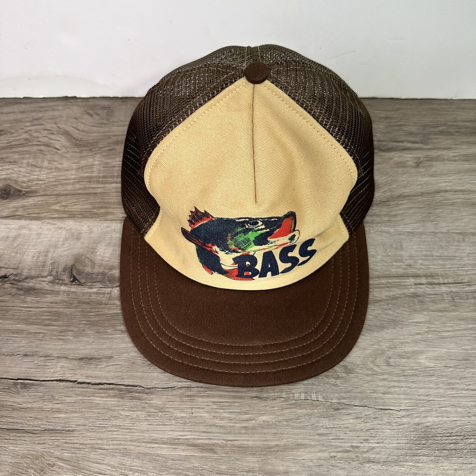 Vintage Bass Fishing Hat Snapback Trucker Cap Mens Br… - Gem