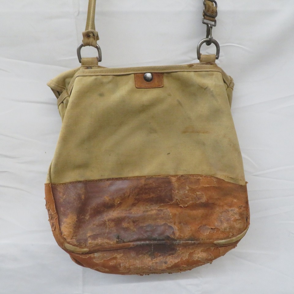 ORIGINAL WWI US ARMY OFFICER MUSETTE CARRY BAG Leather | eBay