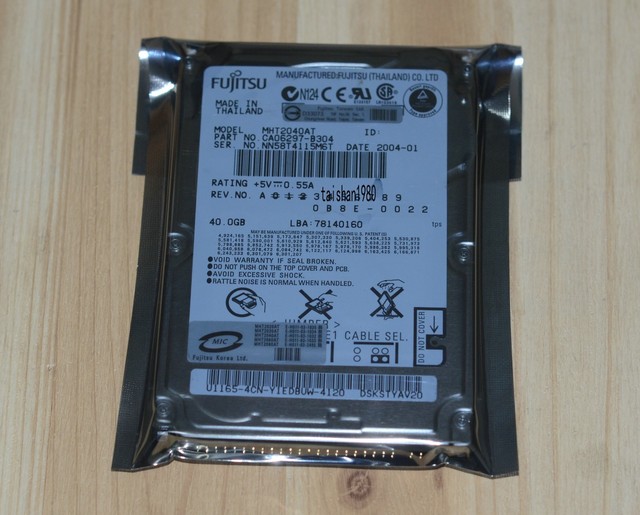 Fujitsu 40 GB,Internal,4200 RPM,2.5" (MHT2040AT) HDD for sale online | eBay
