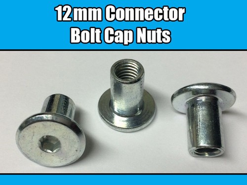 M6 x 12mm Connector Bolt Caps M5 Allen Key Head Joint Fixing Cots Beds ...