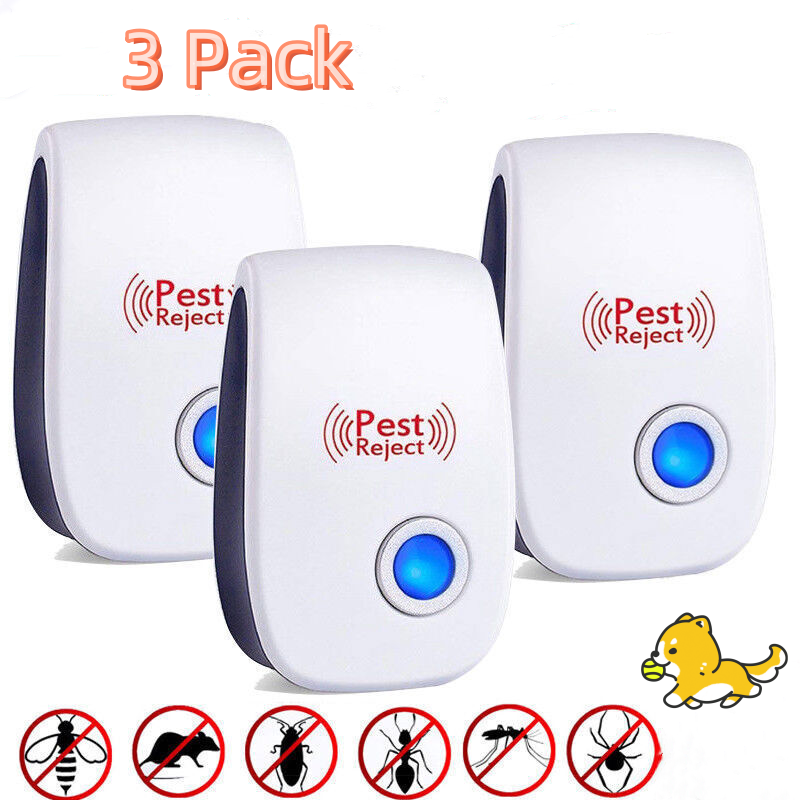 1-6pc Ultrasonic Pest Repeller Control Electronic Repellent Mice Bug ...