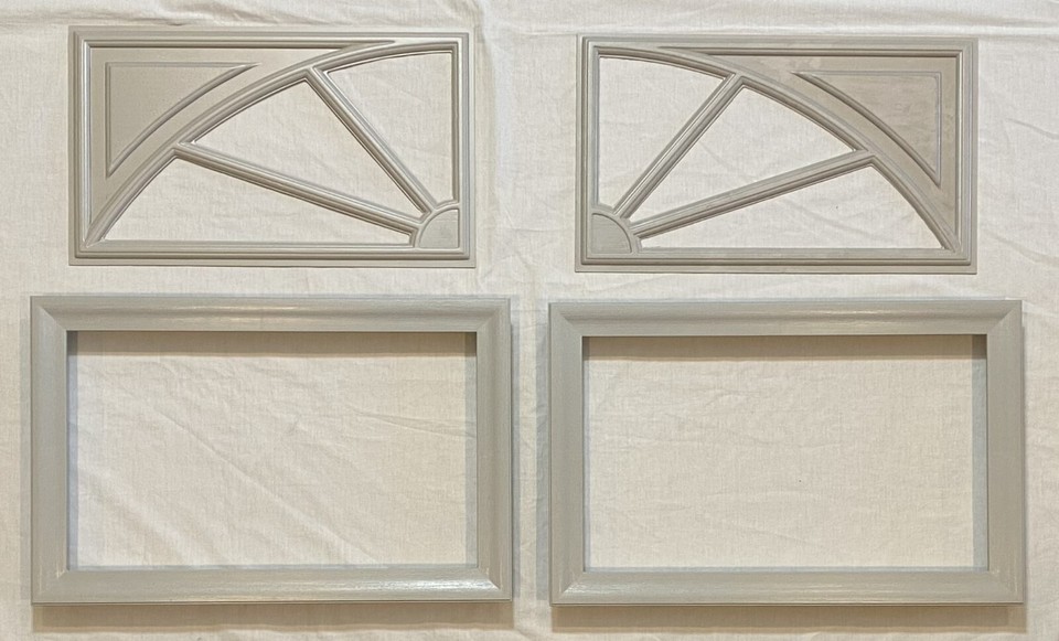 Gray Amarr Garage Door Window Kit Short Panel Frame Insert Grills Glass ...