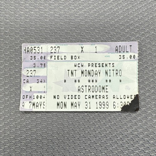 WCW TNT Monday Nitro Wrestling Ticket 5/31/1999 STING, Randy Savage ...
