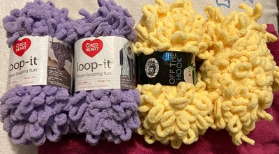 4Qty Red ️Loop-It Finger Looping Fun #0539 PURRPLE &Lion Brand Kings ...