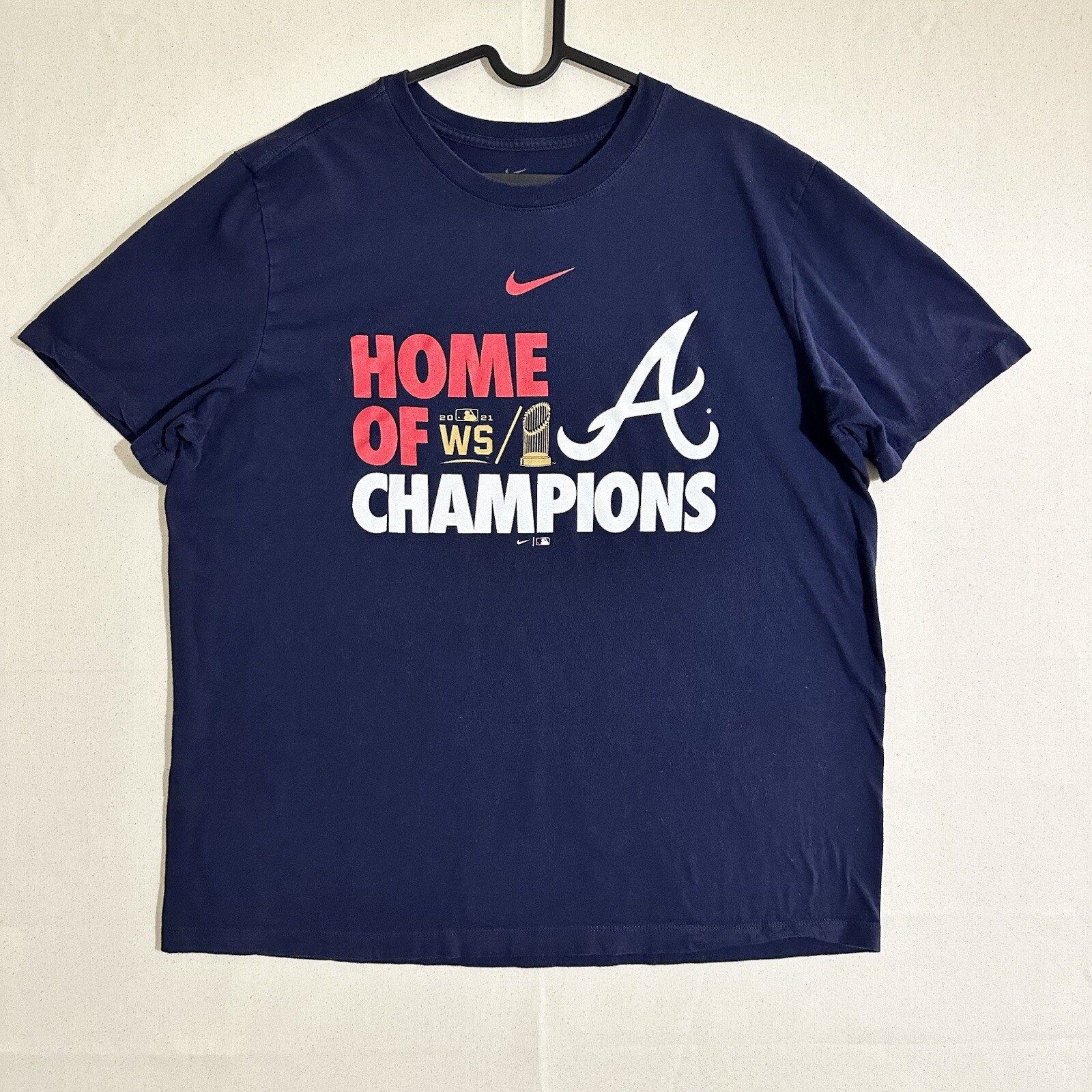 Nike Men’s X-Large Navy Blue Atlanta Braves Champions Short Sleeve T ...