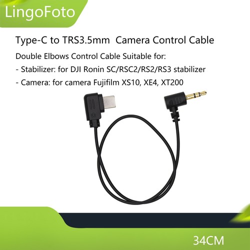 TypeC to TRS3.5mm Camera Control Cable for DJI Ronin for Fujifilm XS10 ...