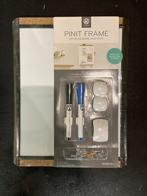 Pinit frame 11"x 14" Dry Erase Board value pack 2 markers,2magnets ...