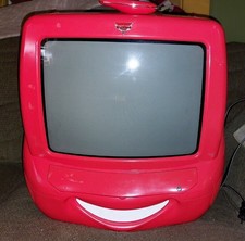 Disney Pixar Cars Lightning Mcqueen 13" CRT TV DVD Combo Television for ...