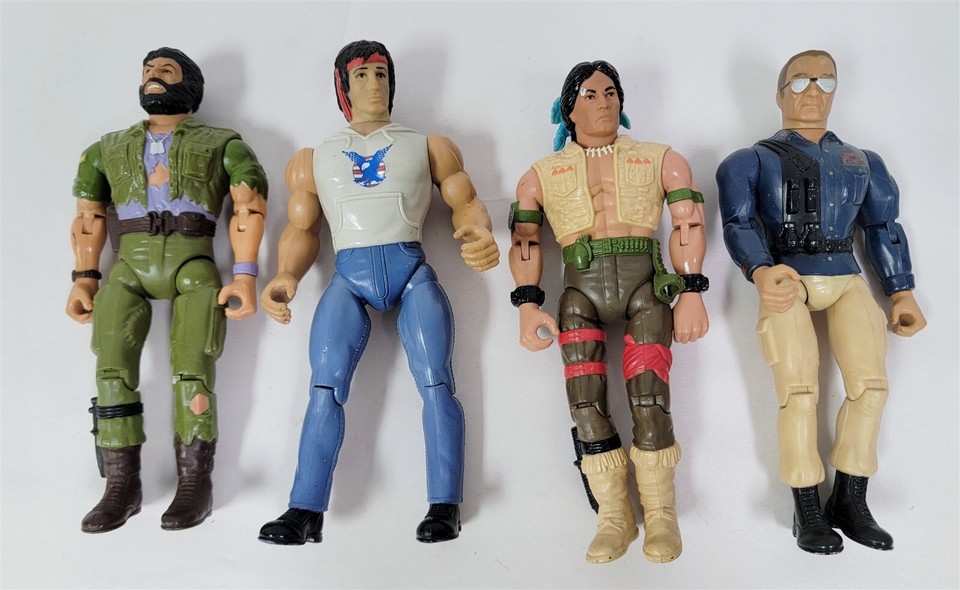 S-761 VINTAGE 80'S COLECO RAMBO ACTION FIGURES SNAKE BITE CHIEF RAMBO ...