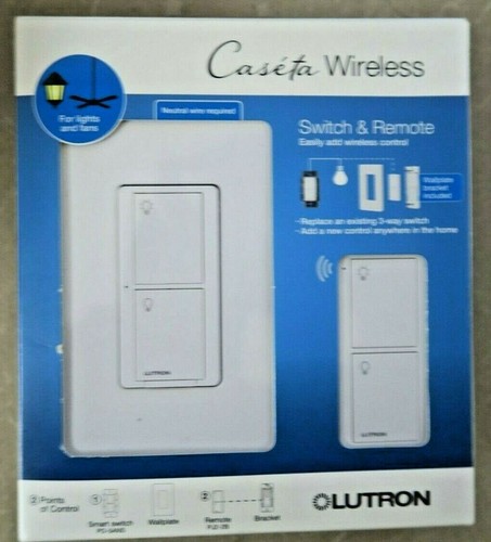 Lutron P-PKG1WS-WH Caseta Smart Switch Kit with Remote - White for sale ...