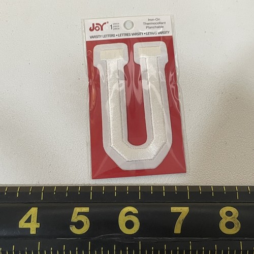 3” Tall “U” White Letter Initial U Patch M010 | eBay