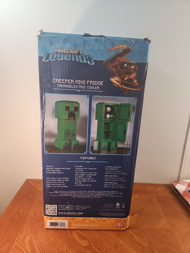 Minecraft Green Creeper full body Mini Fridge New . Open Box | eBay