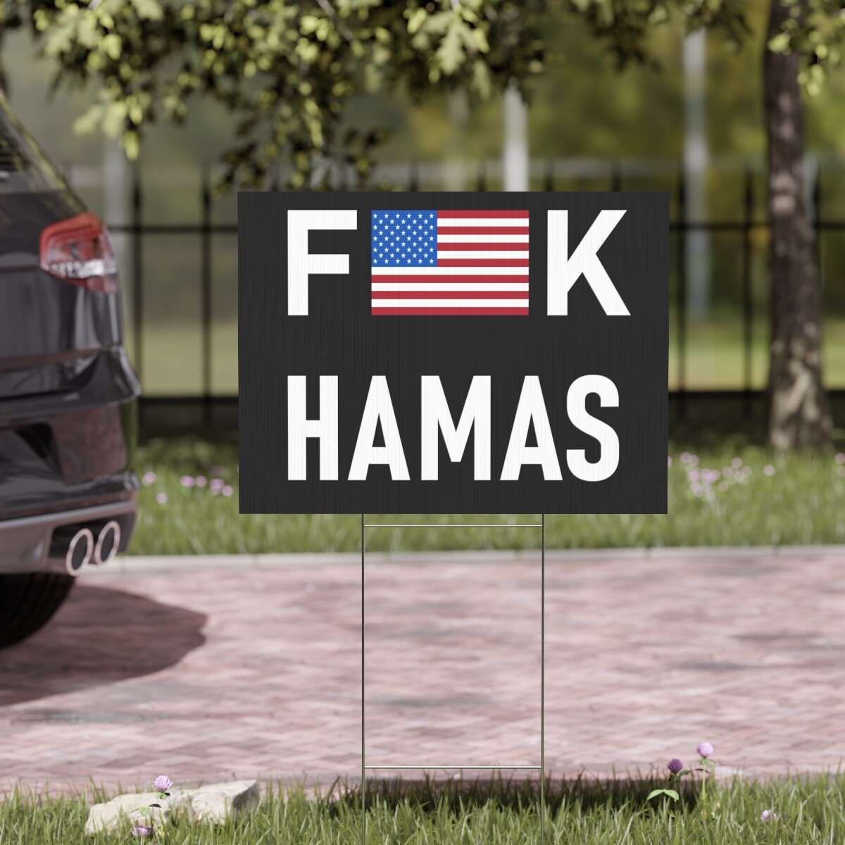 Support Israel Anti Hamas Yard Sign with American Flag | eBay