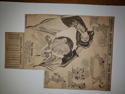 Ted Lyons Babe Ruth White Sox 1938 Cartoon Sketch By Willard Mullin | eBay