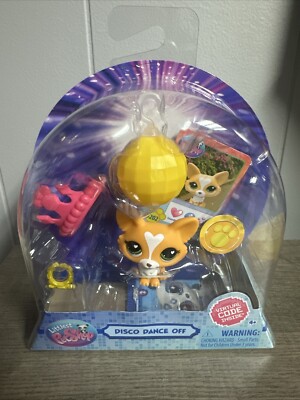 Littlest Pet Shop LPS Disco Dance Off G7 #202 Corgi Dog - NIB | eBay