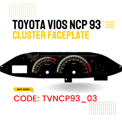 Custom Instrument Cluster Gauge Speedometer Faceplate For Toyata Vios ...