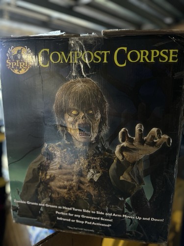 Spirit Halloween Animated Life Size Animatronic Prop Compost Corpse ...