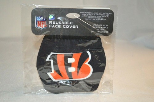 Cincinnati BENGALS NFL Reusable FACE Cover Mask Pocket for FILTER NOT ...