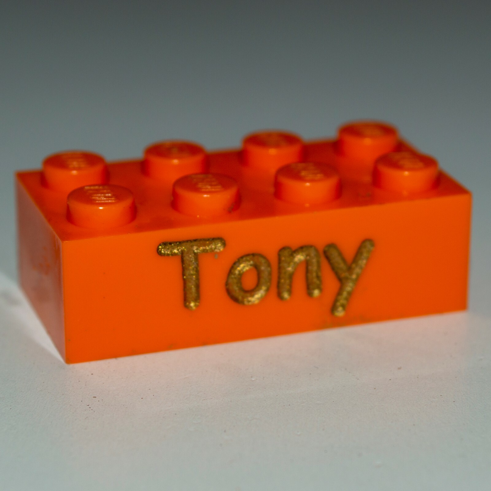 Personalised Lego Brick, Gold Highlight, Made with Genuine Lego Brick ...