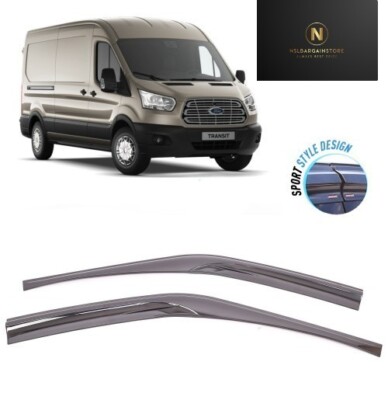 For Ford Transit 2014 + MK8 Wind Deflectors Rain Sun Smoke Window ...