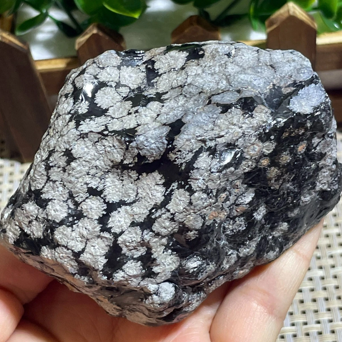 Raw Snowflake Obsidian