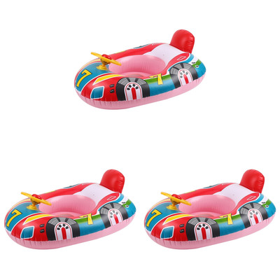 Inflatable Car Baby Swim Ring Float Seat Boat with Steering (Pink ...