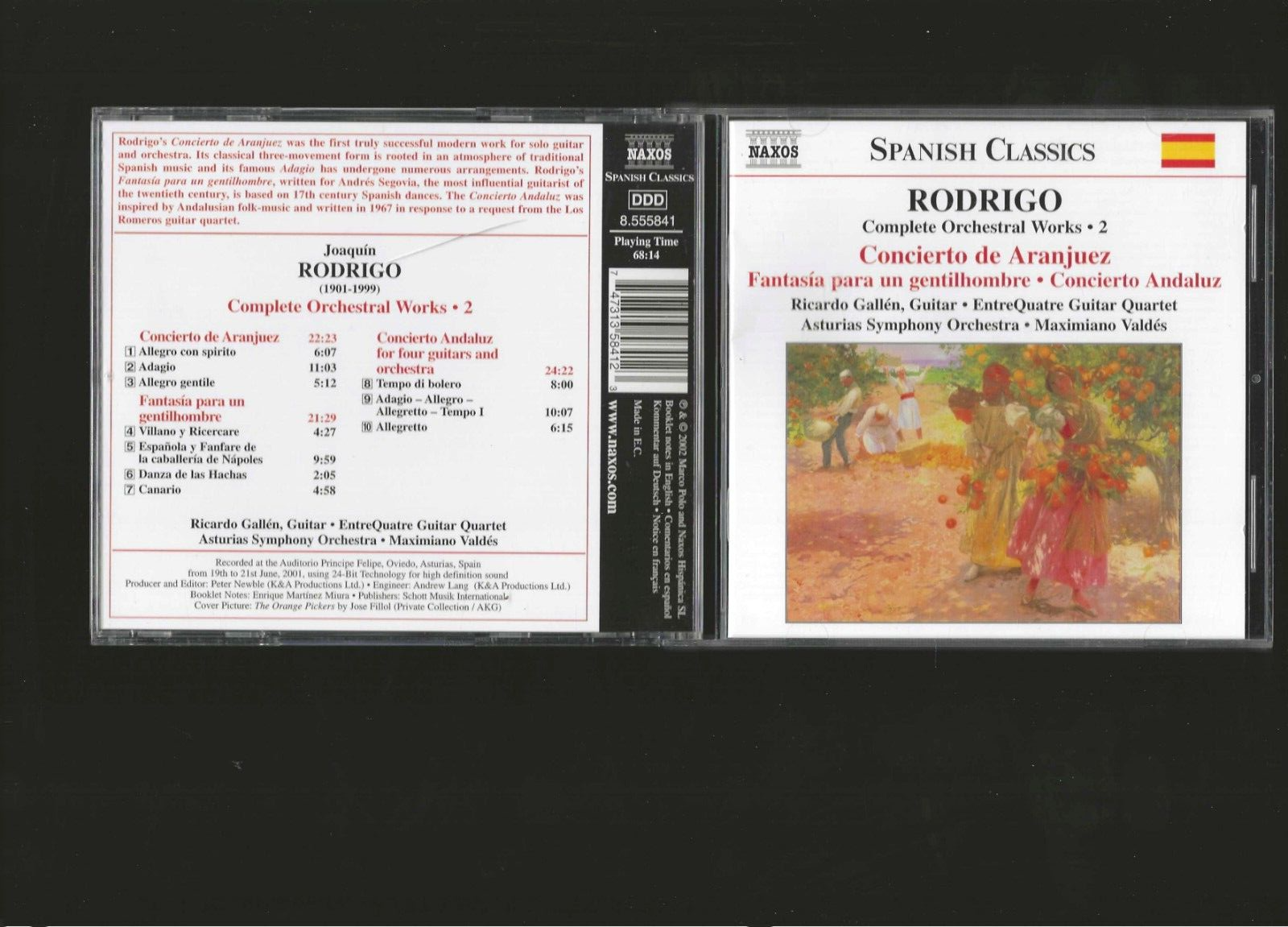 Rodrigo complete orchestral works 2 asturias orchestra CD NAXOS Like ...
