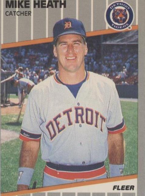 1989 Fleer - Mike Heath, Tom Brookens #132 Tom Brookens on Back for ...