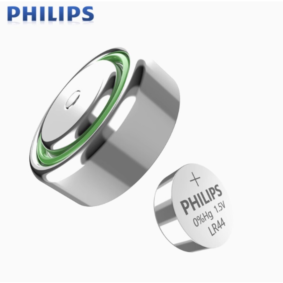 40PCS Philips AG13 A76 357 LR44 1.5V Alkaline Button Coin Cell Lithium ...