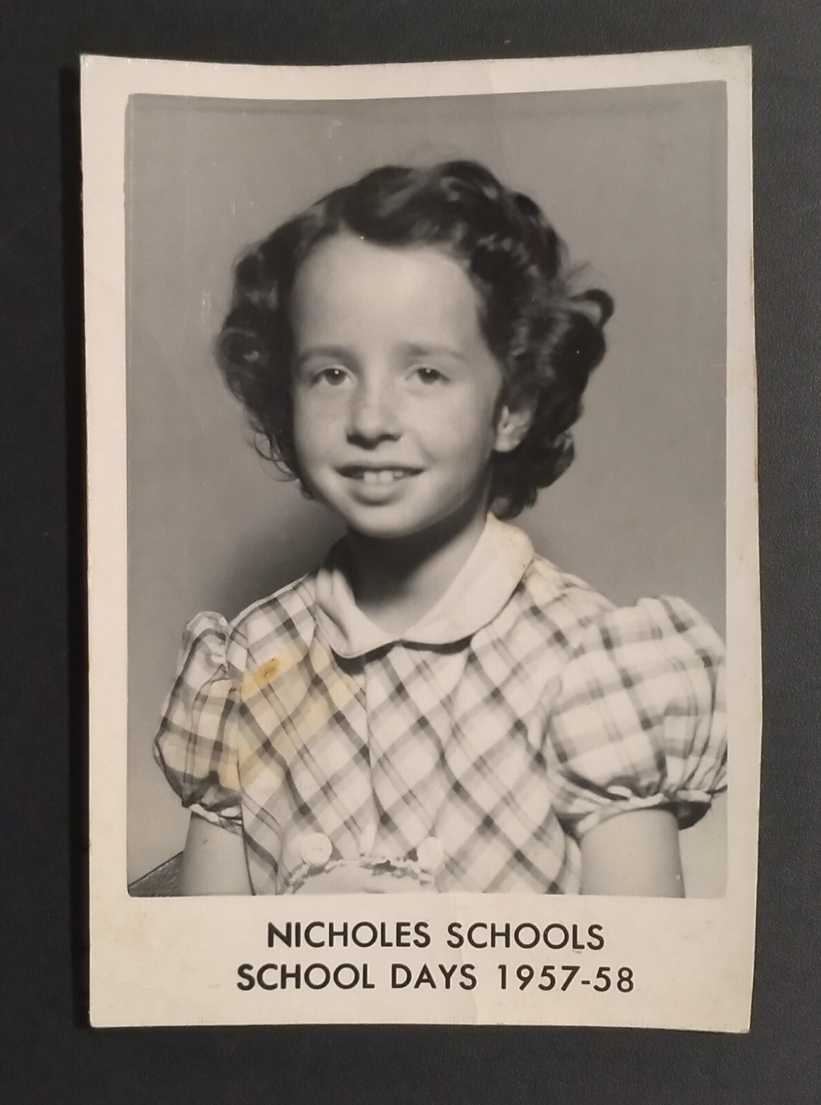 1957-58 Vintage School Days Photograph Young Girl Nicholes Schools ...