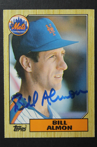 Bill Almon Pirates 1987 Topps #1T New York Mets Signed Authentic ...