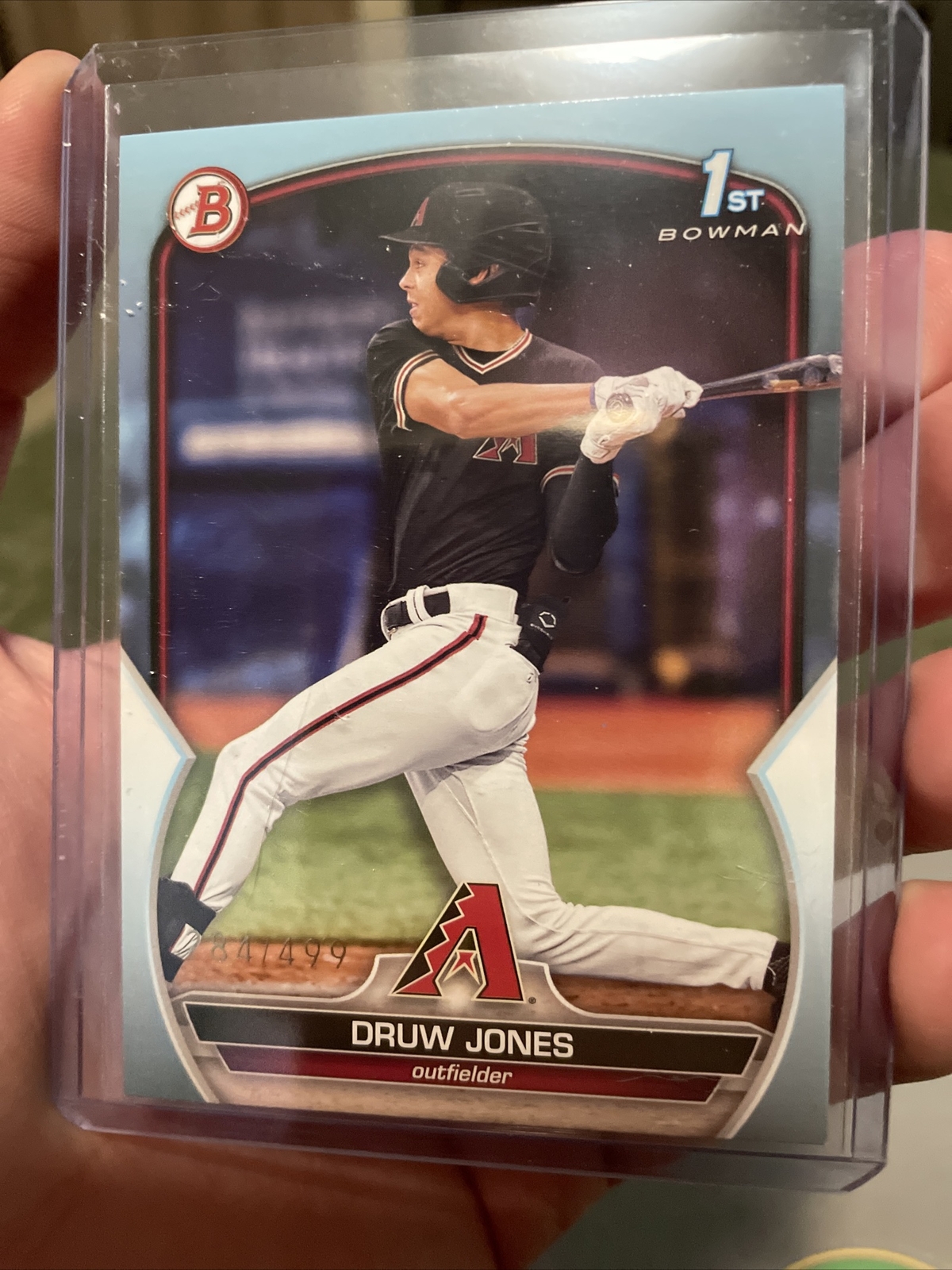 DRUW JONES 1ST #/499 SKY BLUE 2023 BOWMAN BASEBALL ARIZONA DIAMONDBACKS ...