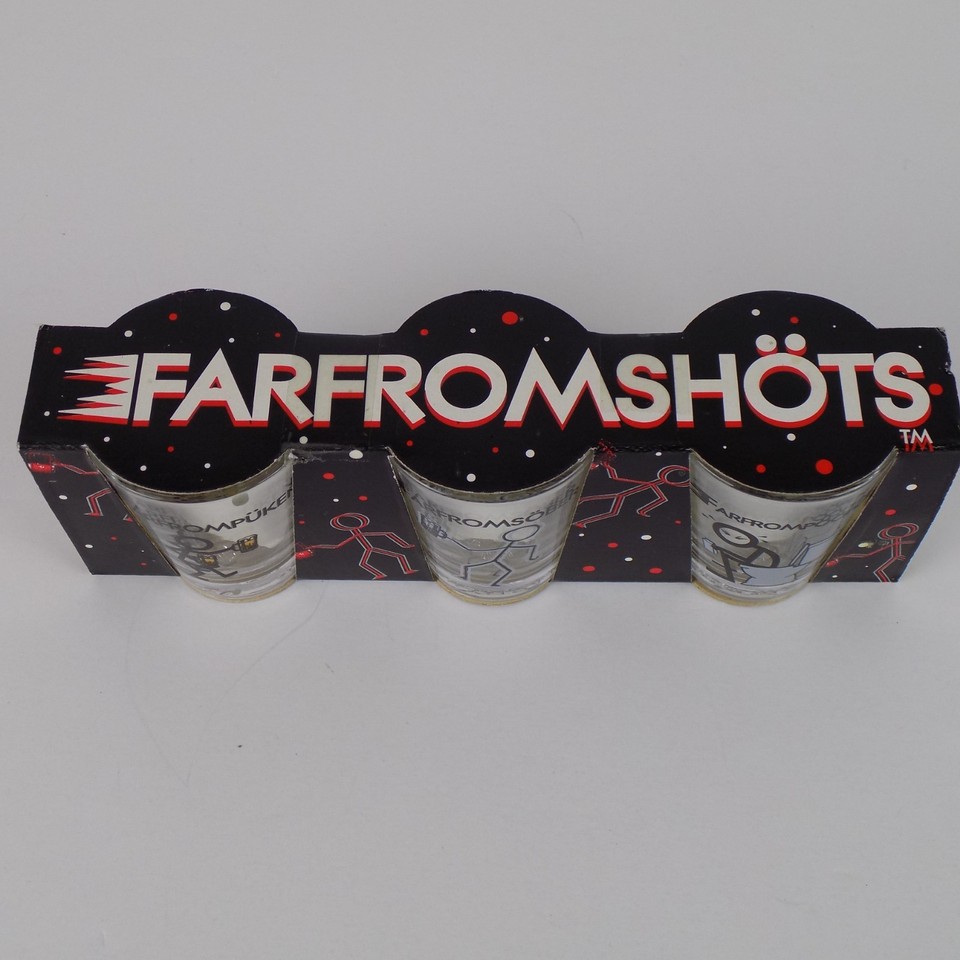FARFROMSHOTS Shot Glass Set Original Gag Gift Bachelor Party Poop Sober ...