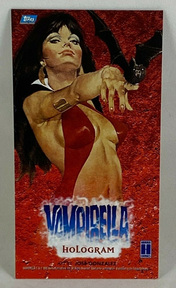 VAMPIRELLA GALLERY (Topps 1995) TALL HOLOGRAM CARD Art by JOSE GONZALEZ ...