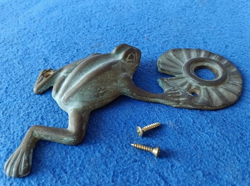 Vtg Lillian Vernon Frog & Lily Pad Solid Brass Doorbell Button Cover ...