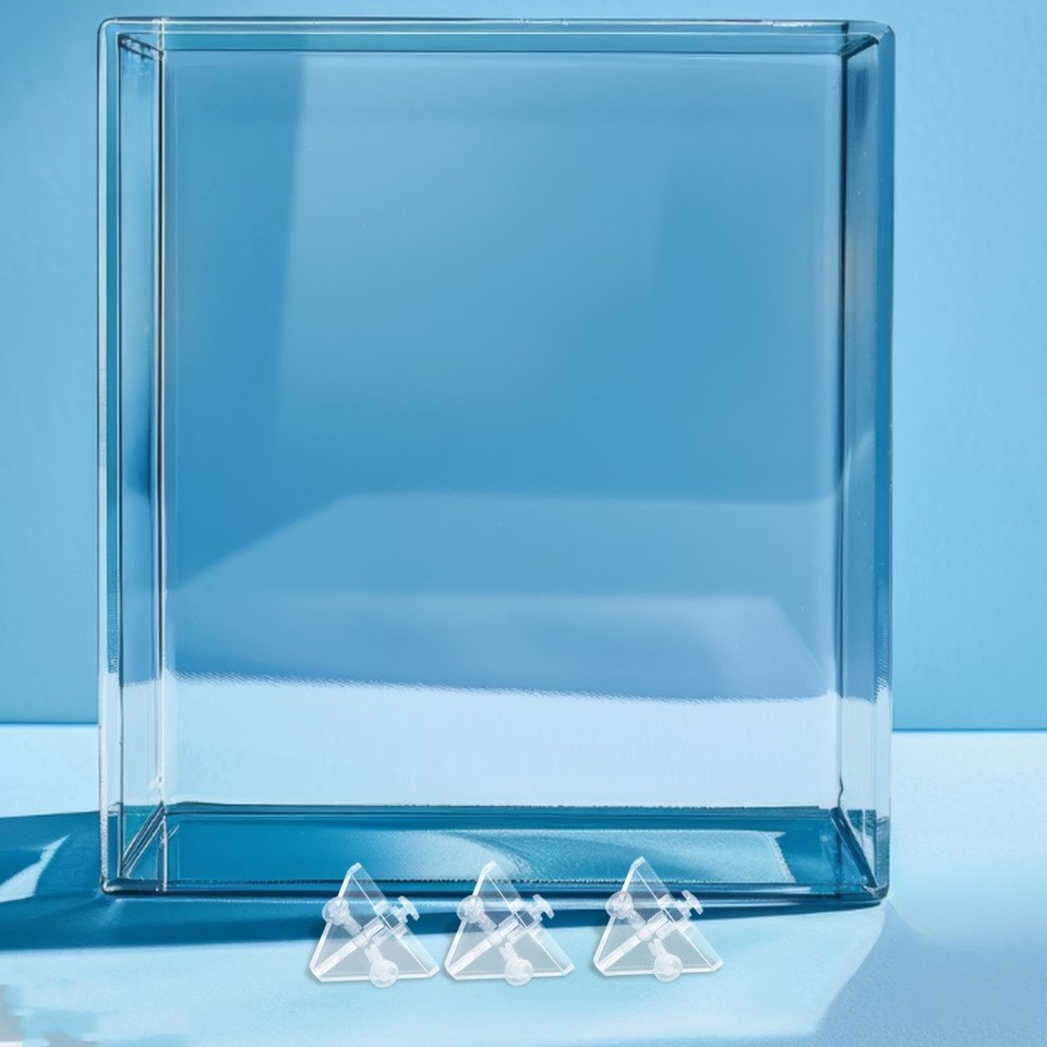 12pcs Transparent Acrylic Triangle Connectors With Rivets Glass Panel ...