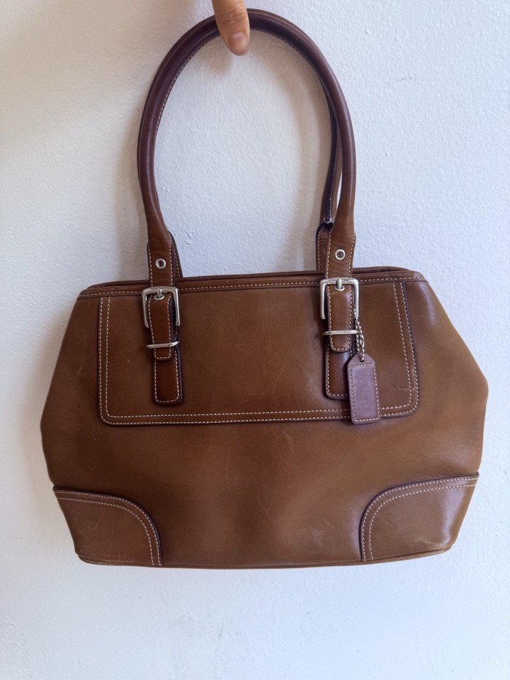 COACH Handbag All Leather Leather BRW | eBay