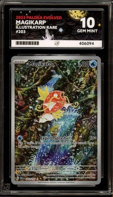 Pokemon Magikarp Paldea Evolved Illustration Rare #203 ACE 10 Gem Mint ...