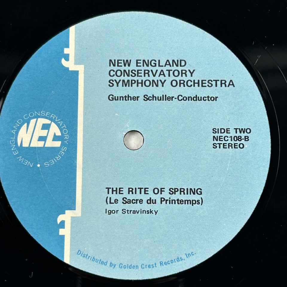 New England Conservatory Symphony Orchestra - The Rite of Spring LP ...