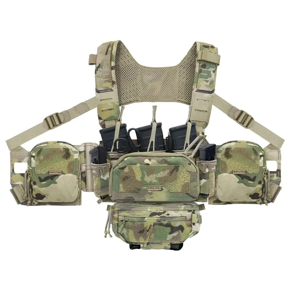 AGILITE REAPER™ RIG- Placard and MOLLE compatible Chest Rig in black | eBay