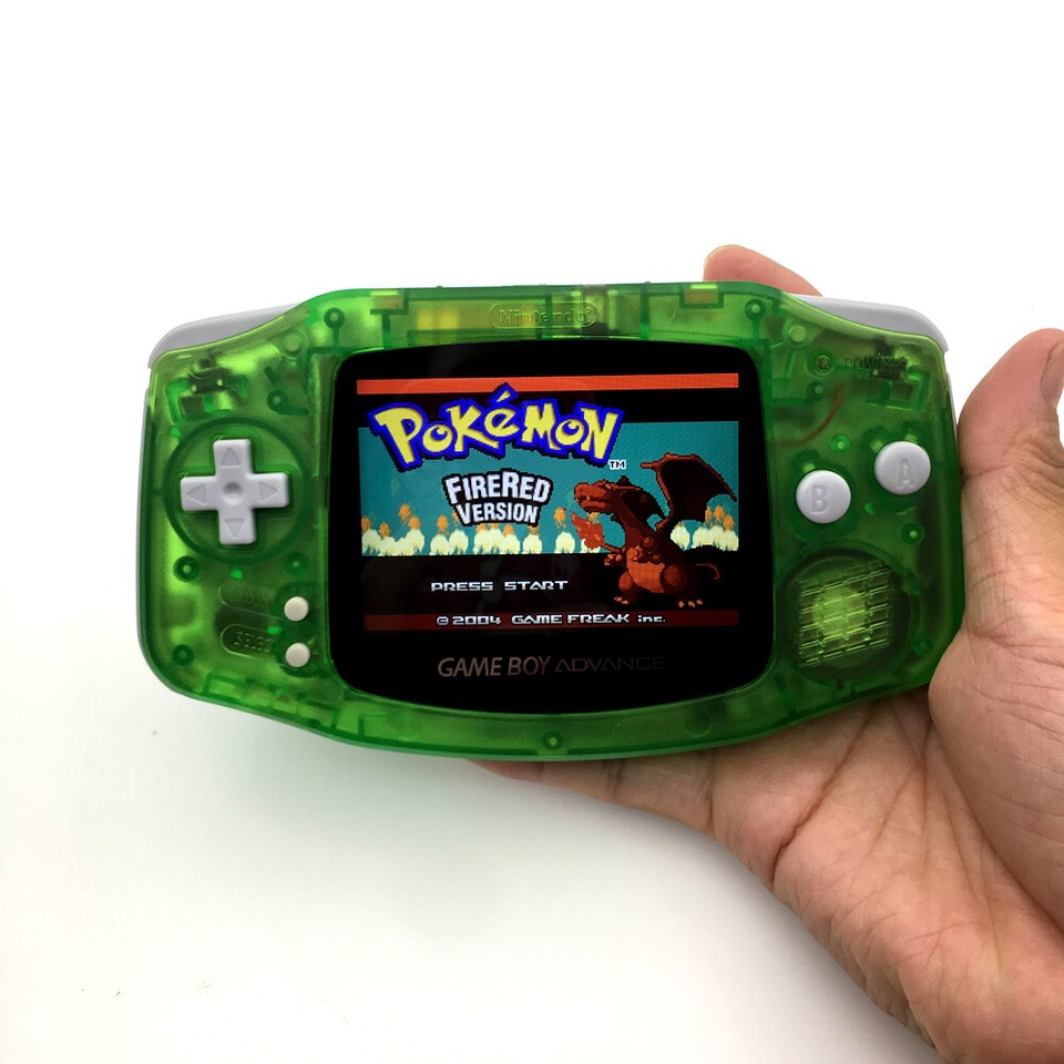 Clear Green 10 Levels brightness Backlit V2 IPS LCD Game Boy Advance ...