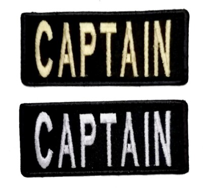 Captain Badge Set art clothes Iron or Sew on Embroidered Patch | eBay UK